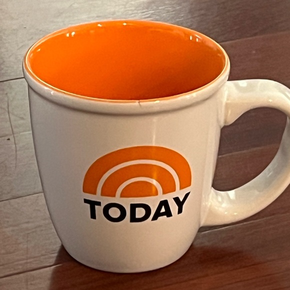 nbc | Dining | Today Show Nbc News Coffee Mug Cup White Orange Inside ...